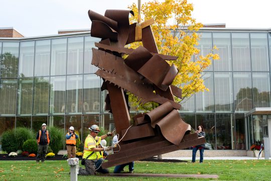 Installation of Albert Paley Sculpture - Colby News