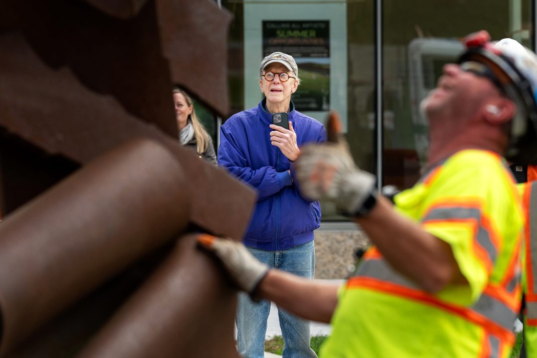 Installation of Albert Paley Sculpture - Colby News
